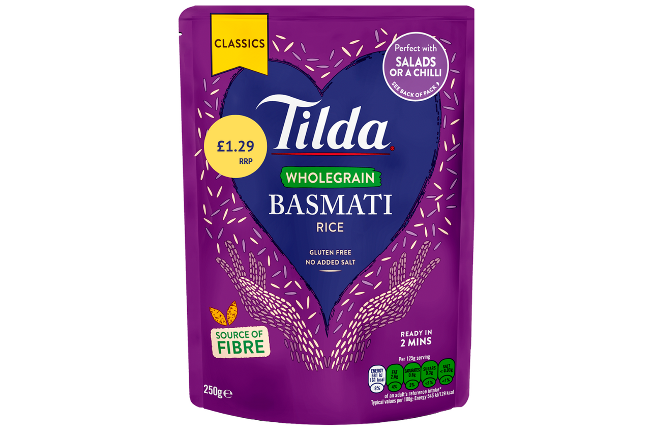 Tilda - Wholegrain Basmati Rice - No Added Salt - Vegan - 250g - Best ...